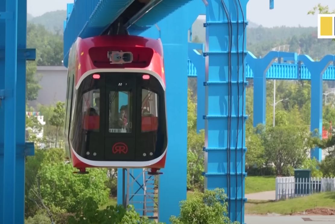 World’s First Suspended Maglev ‘Sky Train’ - WordlessTech