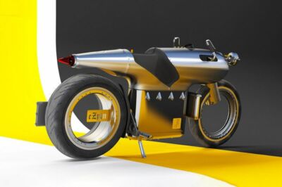 'eZpIn' Retro-futuristic Electric Motorcycle Concept - WordlessTech