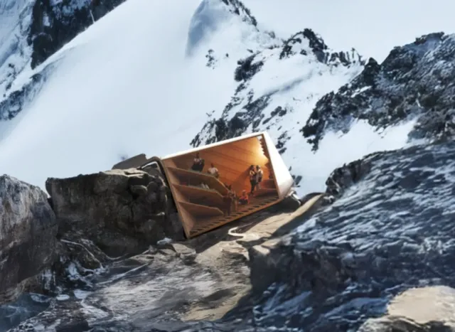 Glass-fronted Bivouac Mountain Shelter - WordlessTech