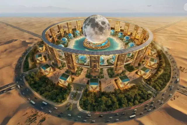 Moon Sphere-Shaped Lunar Attraction - WordlessTech